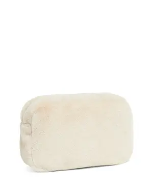 Apparis Noor Leopard Faux Fur Jumbo Pouch - Latte