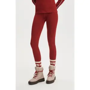 Varley Always Warm Super High Waist Base Layer Leggings - Red Dahlia Marl