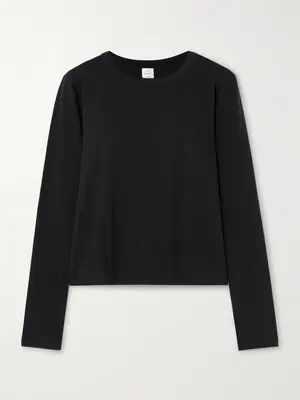 LESET Margo Cotton-jersey T-shirt - Black