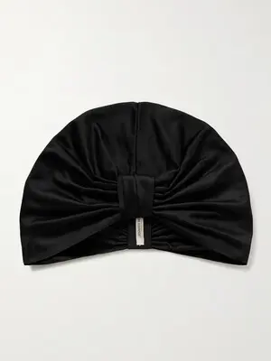 JENNIFER BEHR Sasha Duchesse-satin Hair Wrap - Black