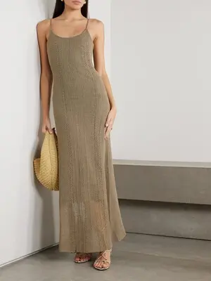 Faithfull The Brand Treillis Crocheted Cotton-blend Maxi Dress