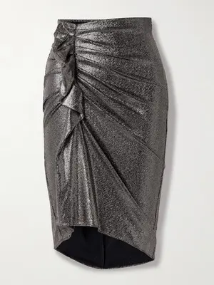MARANT ETOILE Dolene Ruched Midi Skirt