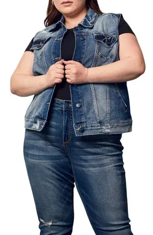 SLINK JEANS Denim Vest - Audrey