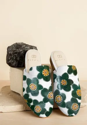 ALEPEL Hand-painted Mules - Crochet