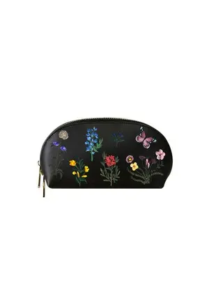 ALEPEL Hand-painted Makeup Bag - Pressed Flowers