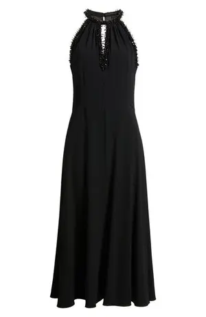 Kobi Halperin Aria Beaded Sleeveless Cocktail Dress