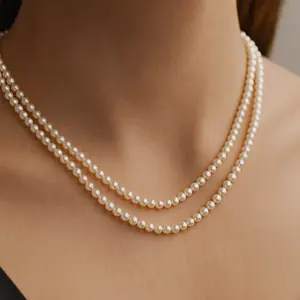 DONATELLO GIAN Name' Double Strand Pearl Necklace