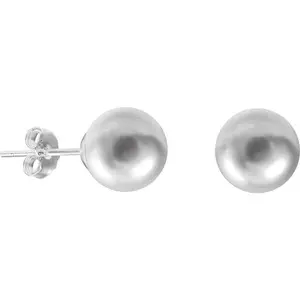 DONATELLO GIAN Shell Pearl Stud Earrings - Grey