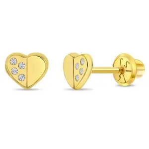 IN SEASON JEWELRY 14k Heart Earrings - Gold