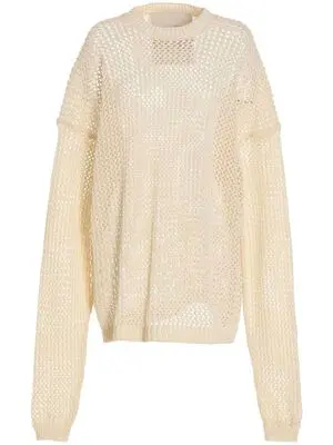 RAMAEL Bio Cable Sweater - White