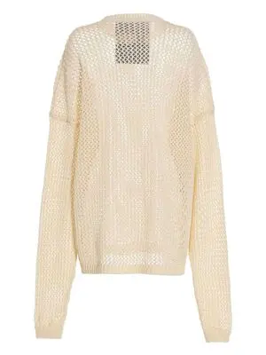 RAMAEL Bio Cable Sweater - White