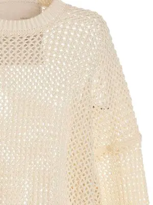 RAMAEL Bio Cable Sweater - White