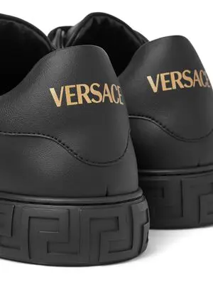 Versace Greca Studded Sneakers - Black