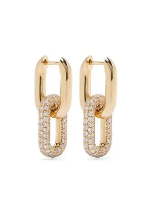 Shay 18k Yellow Mini Double Diamond Drop Earrings - Gold