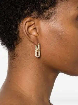Shay 18k Yellow Mini Double Diamond Drop Earrings