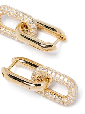 Shay 18k Yellow Mini Double Diamond Drop Earrings