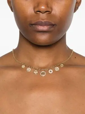 SYDNEY EVAN 14k Yellow Diamond Medallion Necklace