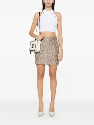 Balmain Coin Button Halter Top