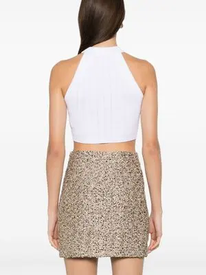 Balmain Coin Button Halter Top