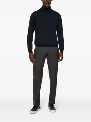 Boggi Milano Merino Wool Roll-neck Sweater - Blue