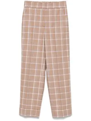 Peserico Checked Lurex-detail Trousers