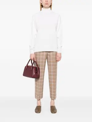Peserico Checked Lurex-detail Trousers