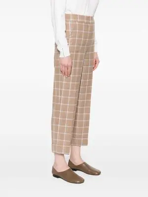 Peserico Checked Lurex-detail Trousers