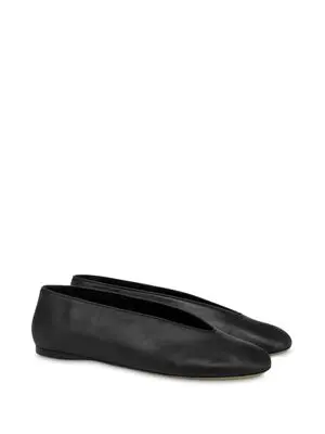 Moschino Leather Ballerinas - Black