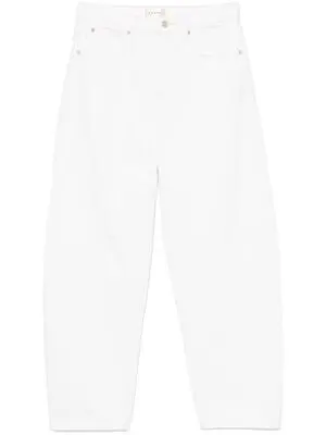 FRAME Low Slung Barrel Jeans - White