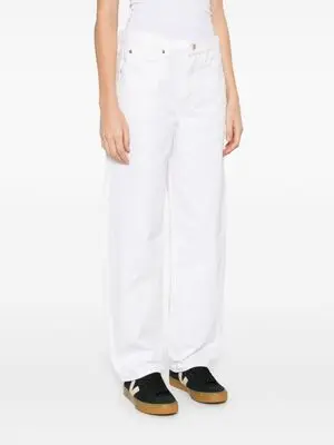 FRAME Low Slung Barrel Jeans - White