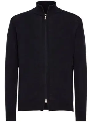 Boggi Milano Merino Wool Zip Cardigan
