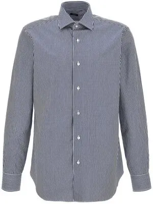 BARBA NAPOLI Striped Shirt - Blue