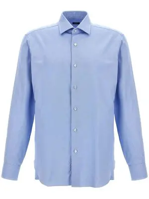 BARBA NAPOLI Cotton Shirt - Blue