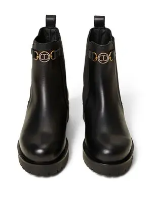 TWINSET Leather Chelsea Boots