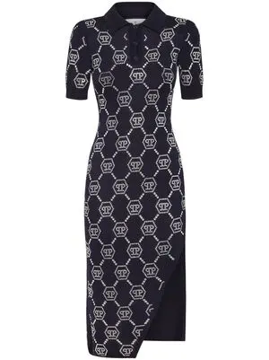 Philipp Plein Button Detailed Day Dresses