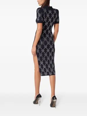 Philipp Plein Monogram Polo Shirt Dress