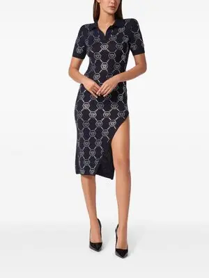 Philipp Plein Monogram Polo Shirt Dress