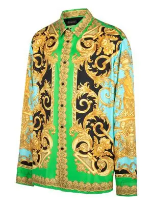 Versace Barocco-print Shirt - Green