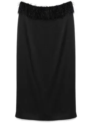 TOTEME Fringed Maxi Skirt - Black