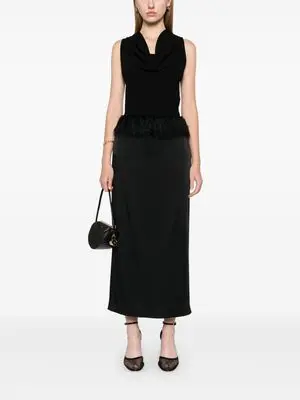TOTEME Fringed Maxi Skirt - Black