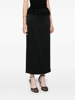 TOTEME Fringed Maxi Skirt - Black