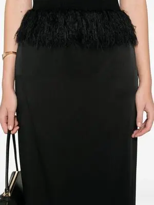 TOTEME Fringed Maxi Skirt - Black