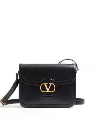 Valentino Garavani 9to5 Leather Shoulder Bag - Black