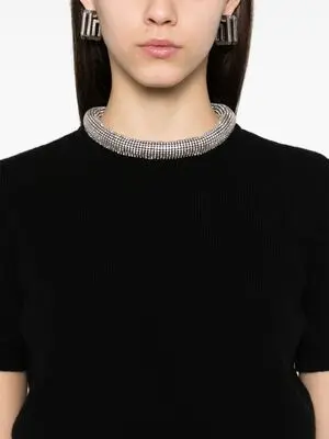 Alexander Wang Crystal-embellished T-shirt - Black