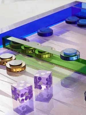 REFLECTIONS COPENHAGEN Crystal Backgammon Set