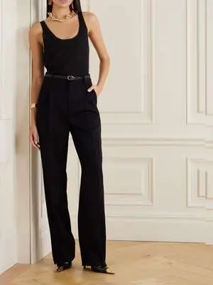 Saint Laurent Metallic Knitted Tank - Black