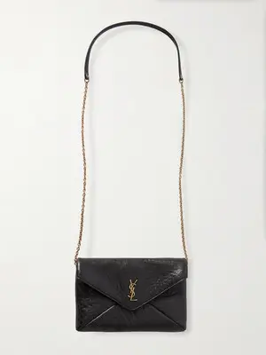 Saint Laurent Cassandre Mini Textured-leather Shoulder Bag