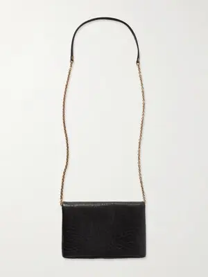 Saint Laurent Cassandre Mini Textured-leather Shoulder Bag