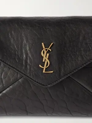 Saint Laurent Cassandre Mini Textured-leather Shoulder Bag