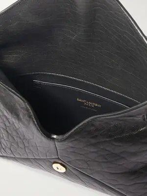 Saint Laurent Cassandre Mini Textured-leather Shoulder Bag